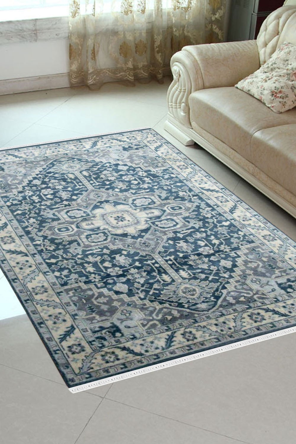 Find the best way to use handmade hand knotted monochrome carpet